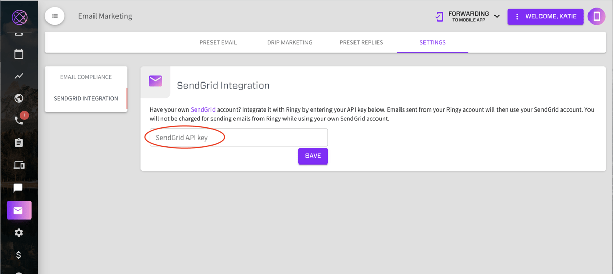 SendGrid Integration Set Up SendGrid Integration Set Up